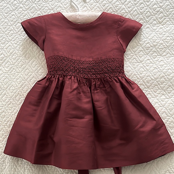 L’infant luxe | Dresses | Linfant Luxe Wine Color Raw Silk Baby Girl ...